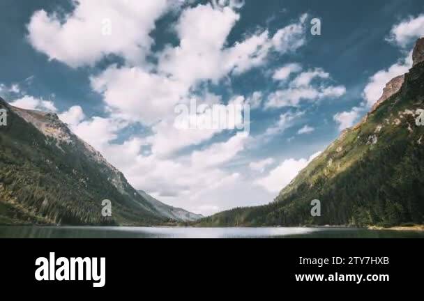 Tatra National Park, Poland. Famous Mountains Lake Morskie Oko Or Sea ...