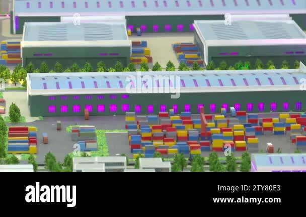 Layout of the city with trees in miniature.Layout of city streets ...