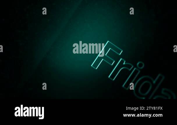 Friday Title. Word "Friday" animation. Animated Movie Text - Friday ...