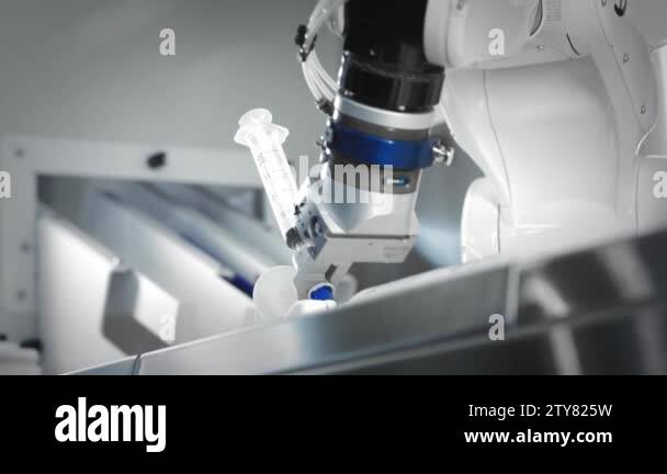 The innovative arms of a robotic arm make an injection of chemotherapy for a cancer patient. New ...