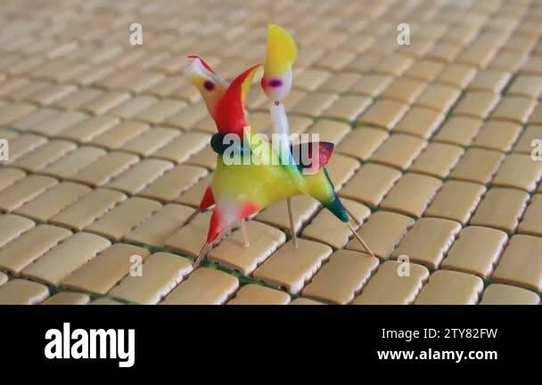 Tohe, the traditional toys in Vietnam made by colored rice powder Stock ...