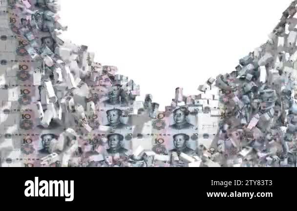 weight breaks the wall of money, after which it is completely destroyed ...