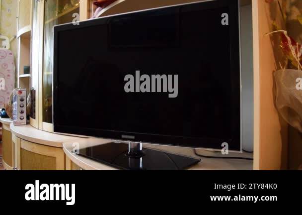 modern tv, turning channels animation with the green screen Stock Video ...