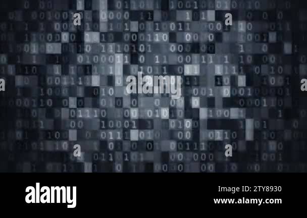 Blue data blocks and binary digits background loop Stock Video Footage ...