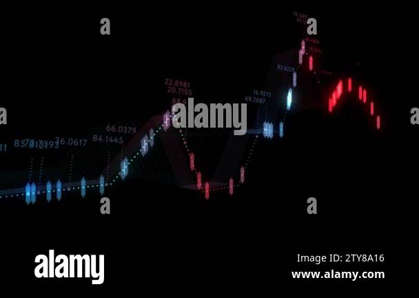 Trader analysis on information paper chart. Business diagram animation ...