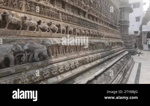 Udaipur, India - beautiful patterns of stone on the walls of an ancient ...