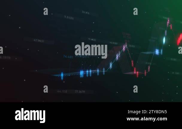 Trader analysis on information paper chart. Business diagram animation ...