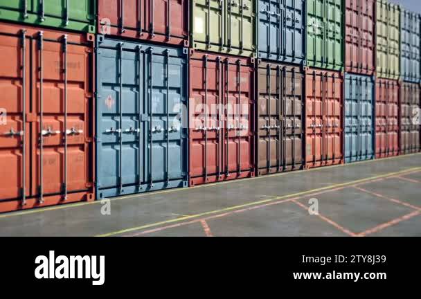 Stacks of cargo containers Stock Videos & Footage - HD and 4K Video ...