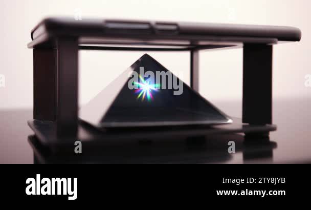 Hologram Show On Smartphone Disco Lights. The Future Technology Mobile ...