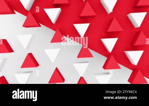 Abstract 3D triangle shapes background with different colors. Set 4K ...