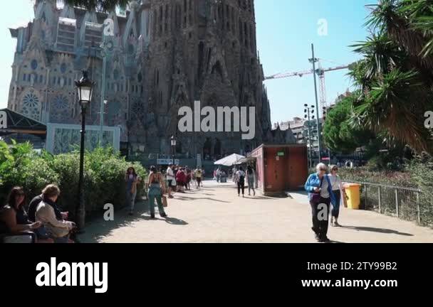 Barcelona, Spain September 2018. Light summer walk on vacation to ...