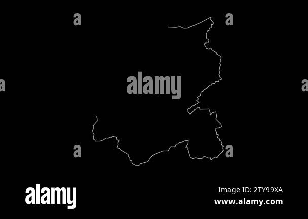 Conwy Wales principal area map outline animation Stock Video Footage ...