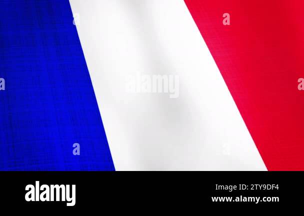 France flag waving, A flag animation background. Realistic France flag ...