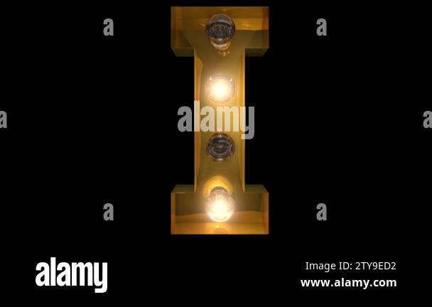 Animated Gold light bulb letters with 4 different blinking animations ...