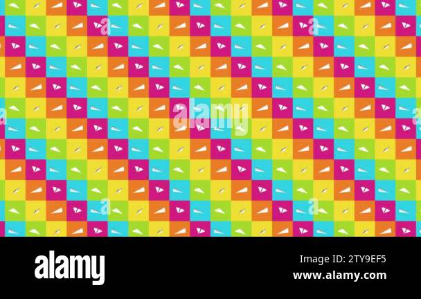 Handmade paper plane collection. Loop animation of flowing white paper ...