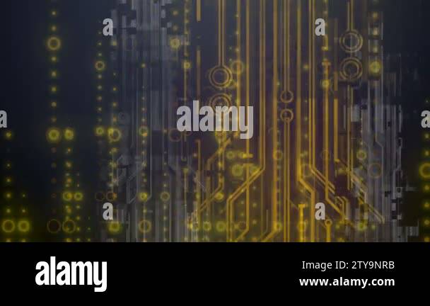 Computer generated high tech digital technology animation. 3d rendering ...