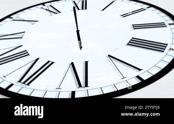 Animated Clock Time Turning Hour Series - Six Oclock Stock Video ...