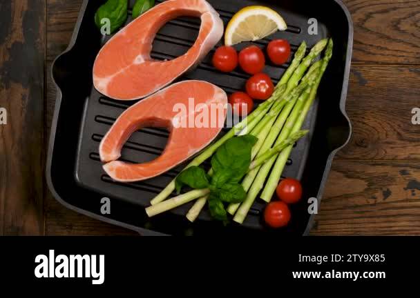 Top view uncooked fish Stock Videos & Footage - HD and 4K Video Clips ...