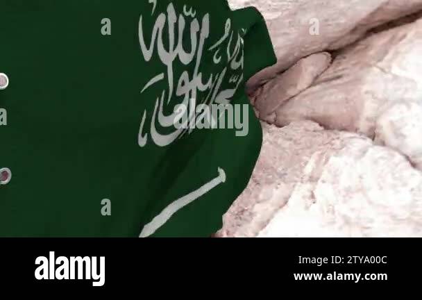 Flag of Saudi Arabia, national symbol. Flag of Saudi Arabia on ...