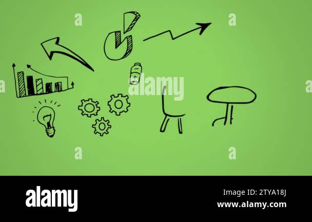 Digital sketch of two people seated and facing each other. Symbols ...