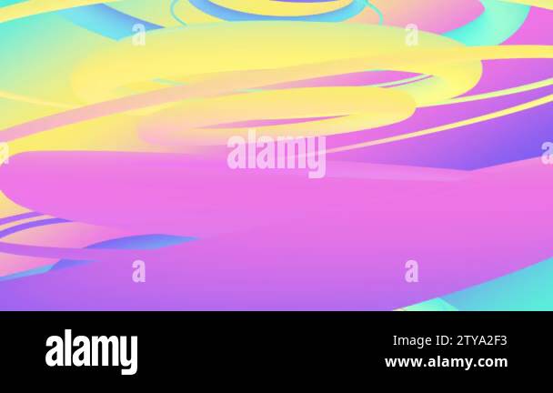 Abstract colorful 3d looping background of moving curved lines in ...
