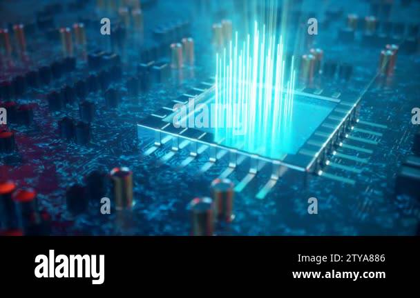 AI artificial intelligence concept CPU. Machine learning. Central Computer Processors on the ...