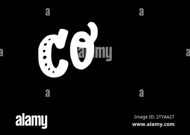 Cool hand lettering animated word on transparent background. 2d motion ...