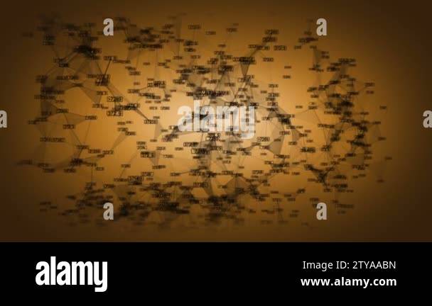 architectural data web structure with running numbers on a triangular ...