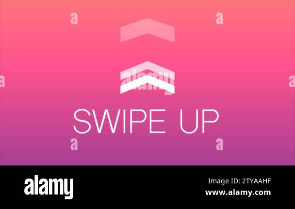 Arrows animation on a vibrant color background. Swipe up animated ...