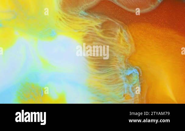 Fluid art acrylic texture. Abstract drawing with liquid waves. Modern ...