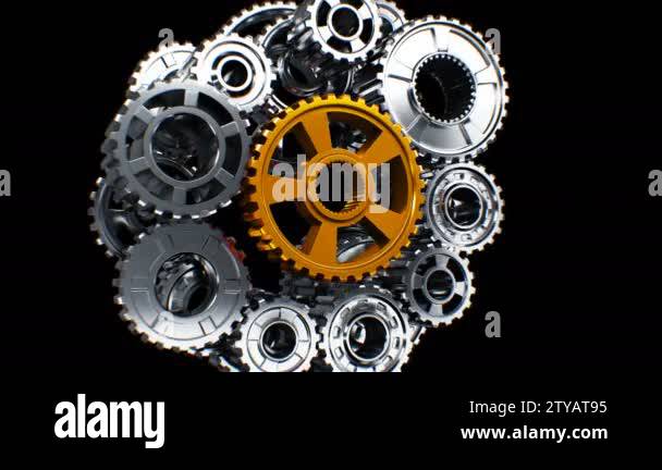 Metal Gears Mechanism Standing Idle Until New Cogwheel Appearing and ...