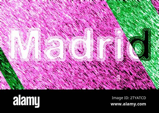 Madrid. Looping footage has 4K resolution. Prores 4444. Illustration ...