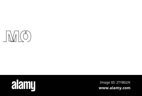 Self drawing line animation of hand drawing business word of motivation ...