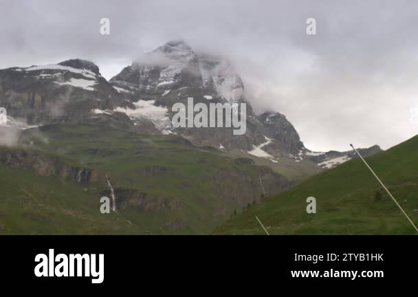 The Matterhorn Mountain of the Alps, straddling the main watershed and ...
