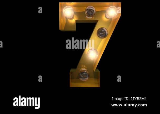Animated Gold light bulb letters with 4 different blinking animations ...