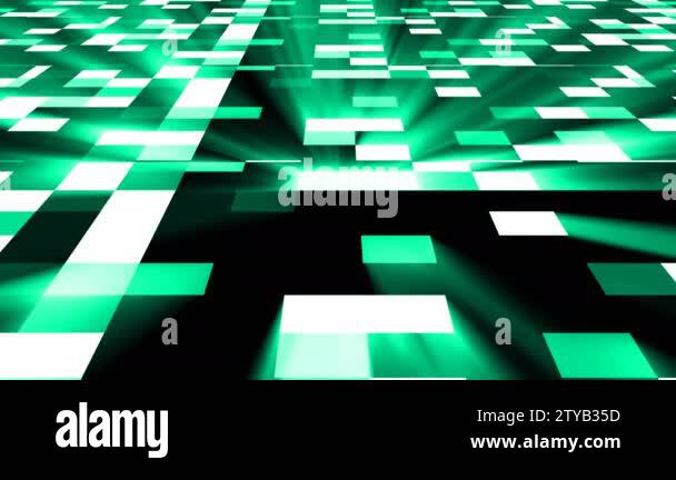 Abstract square technology background with bright flare, 3d render ...