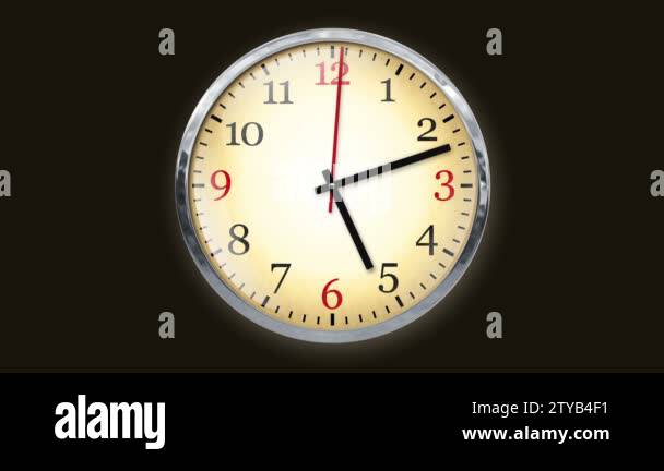 Vintage clock face animation Stock Video Footage - Alamy