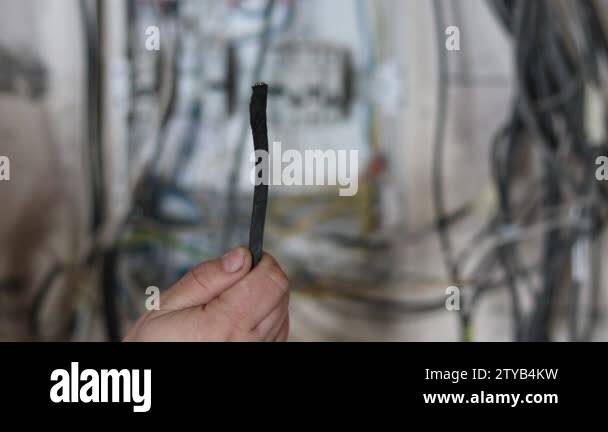 Shield in the wall of the house. wrong connection, automatic ...