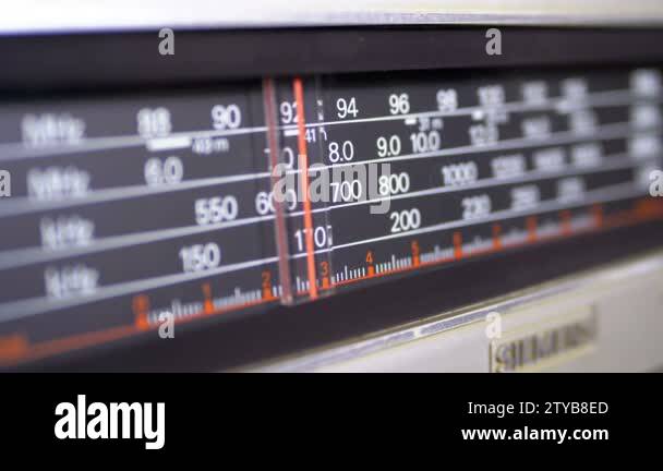 Tuning Analog Radio Dial Frequency on Scale of the Vintage Receiver ...