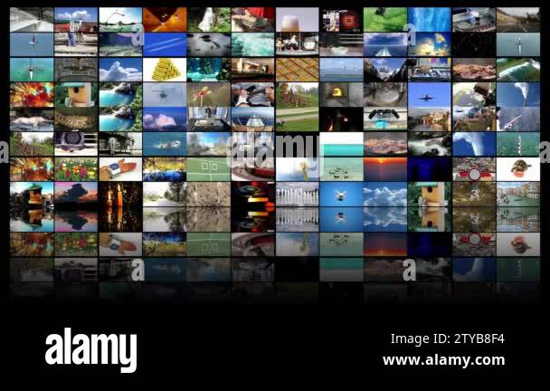 Television Production Technologies Concept as a Video Wall Background ...