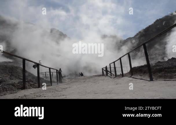 Phlegraean Fields, Campi Flegrei, Solfatara, fog, steam, fumaroles ...