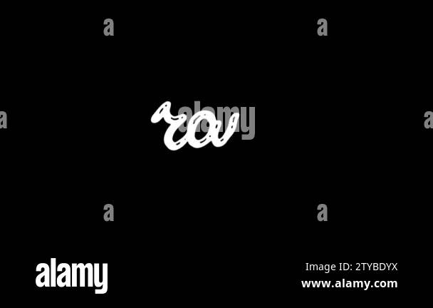 Motion graphic Hand drawn lettering word rain with animated falling ...