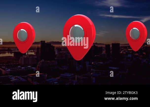 Map location pins Stock Videos & Footage - HD and 4K Video Clips - Alamy