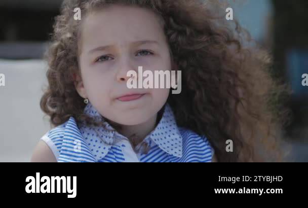 Lovely Little Girl Feels Anxiety Upset Stressed Abused little Child ...