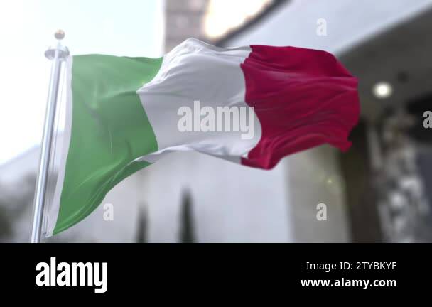 Video loop. The flag of Italy; is a tricolour featuring three equally ...