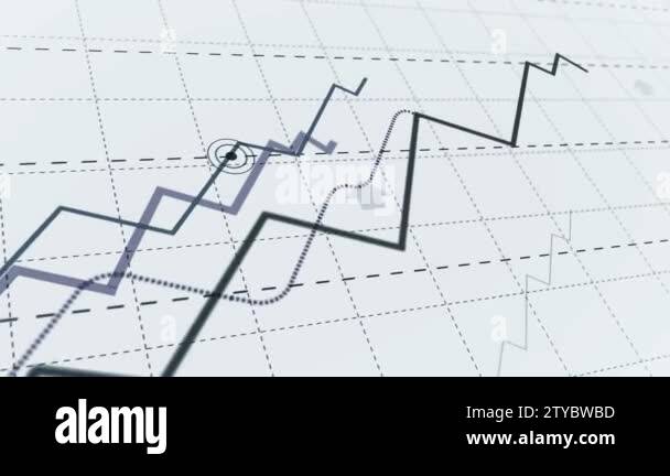 Growth up stock markets chart 3d loop animation. Success, rising ...
