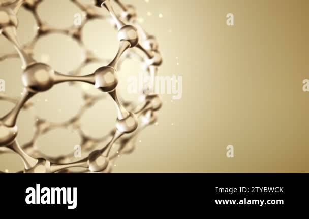 Abstract scientific background with animation of rotation DNA helix ...