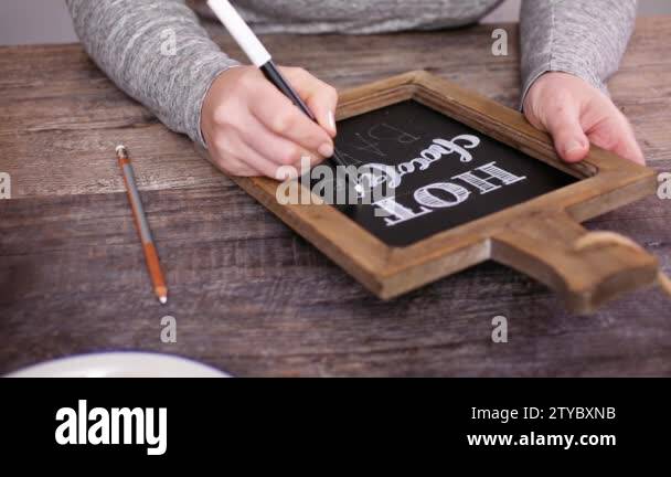 Step by step. Writing chalk board sign-Hot Chocolate Bar- for hot ...