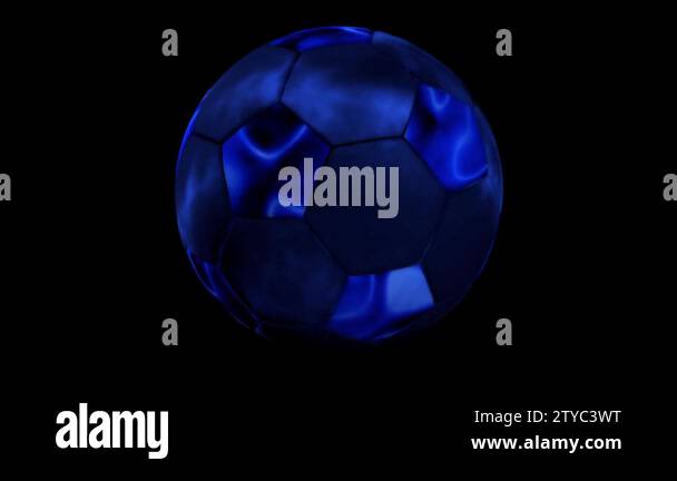 Futuristic soccer ball. Looped animation. Football background. 3D ...
