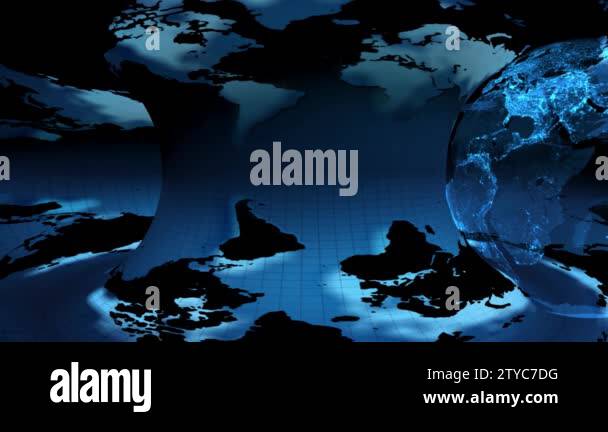Earth globe rotated on a earth map background (loop Stock Video Footage ...